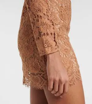 SELF-PORTRAIT Embellished Bow-detail Lace Minidress