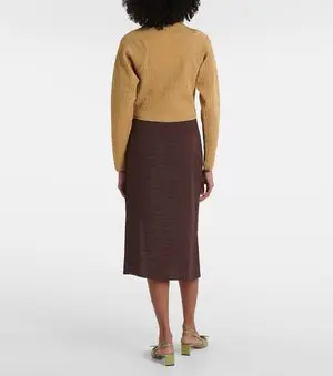 Jacquemus Scala Croc-effect Cardigan - Beige