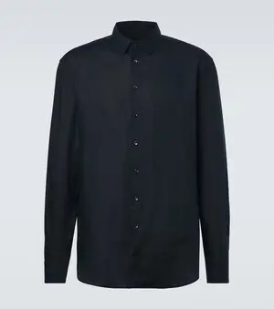 Giorgio Armani Linen Shirt - Blue