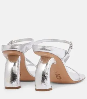 Dries Van Noten Metallic Patent Leather Mules