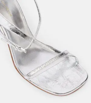Dries Van Noten Metallic Patent Leather Mules