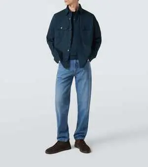 Zegna Cotton-blend Overshirt - Blue