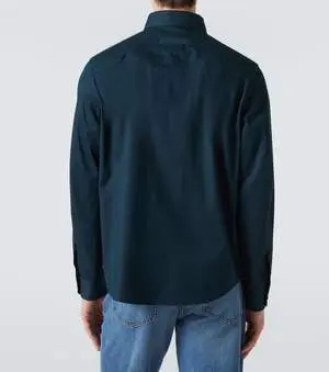 Zegna Cotton-blend Overshirt - Blue