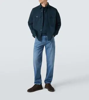 Zegna Cotton-blend Overshirt - Blue