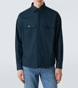Zegna Cotton-blend Overshirt - Blue