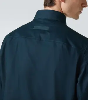 Zegna Cotton-blend Overshirt - Blue