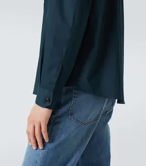 Zegna Cotton-blend Overshirt - Blue