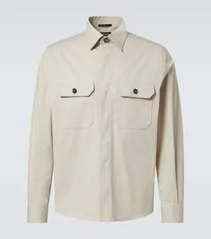 Zegna Cotton-blend Overshirt - White
