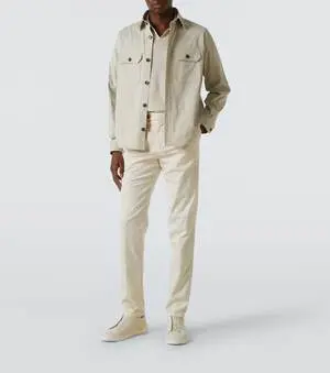 Zegna Cotton-blend Overshirt - White