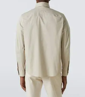 Zegna Cotton-blend Overshirt - White