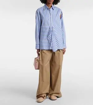 JW Anderson Leather-trimmed Mules - Beige