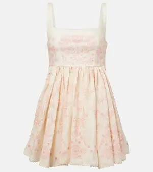Agua Bendita Hierbabuena Floritura Minidress - Pink