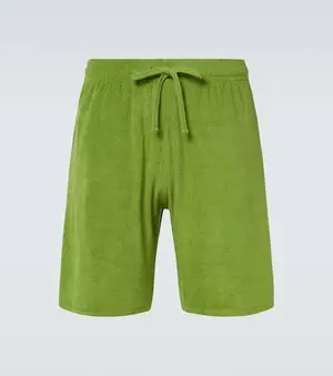 Vilebrequin Cotton-blend Terry Bermuda Shorts - Green