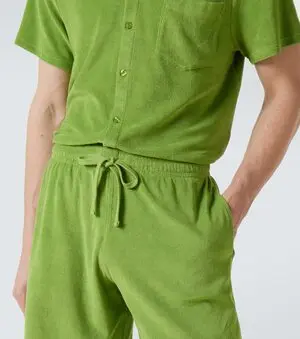 Vilebrequin Cotton-blend Terry Bermuda Shorts - Green
