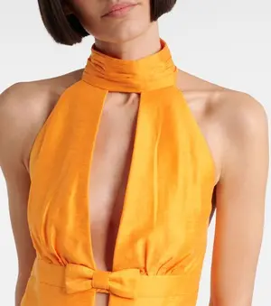 Rebecca Vallance Cera Cutout Halterneck Minidress