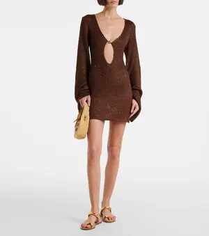 BANANHOT Rey Sequined Minidress - Brown