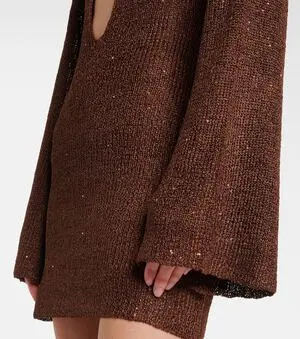 BANANHOT Rey Sequined Minidress - Brown