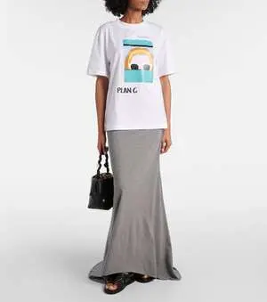 Plan C Cotton Maxi Skirt