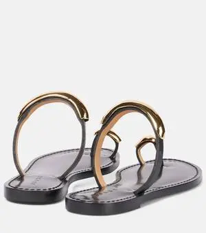 AMANU Samburu Leather Sandals - Black