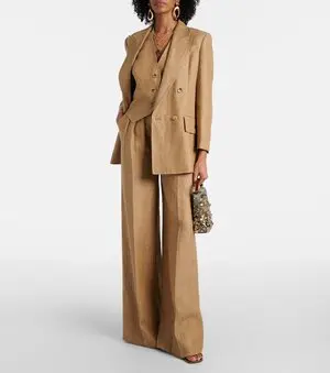 Max Mara Sauro Open-back Linen Vest