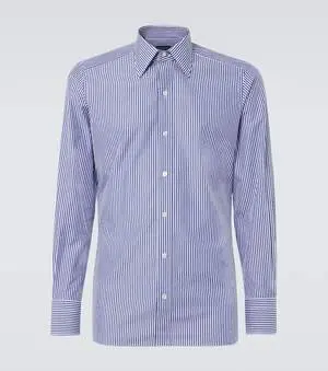 TOM FORD Bengal Stripe Cotton-blend Shirt - Blue