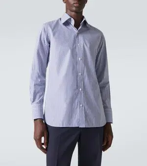 TOM FORD Bengal Stripe Cotton-blend Shirt - Blue