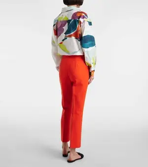 Max Mara Nepeta High-rise Straight Pants - Red