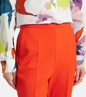 Max Mara Nepeta High-rise Straight Pants - Red