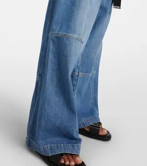Plan C High-rise Wide-leg Trousers