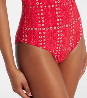 MARANT ETOILE Sicilya Ruffled Printed Swimsuit
