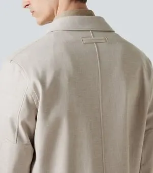 Zegna Linen, Wool, And Silk-blend Overshirt - Brown