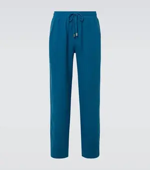 Vilebrequin Linen Wide-leg Pants - Blue