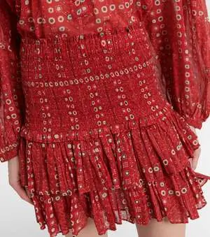 MARANT ETOILE Naomi Printed Cotton Miniskirt