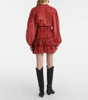 MARANT ETOILE Naomi Printed Cotton Miniskirt