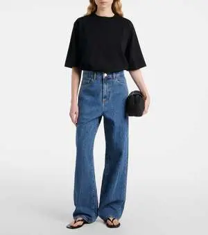 RÓHE Cotton Jersey T-shirt - Black