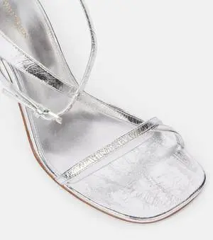 Dries Van Noten Metallic Patent Leather Mules