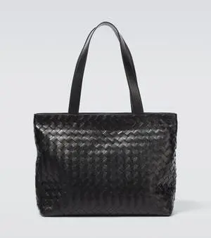 Bottega Veneta Intrecciato Small Leather Tote - Black