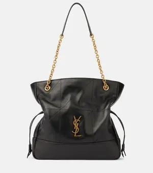 Saint Laurent Jamie Small Leather Shopping Tote Bag - Black
