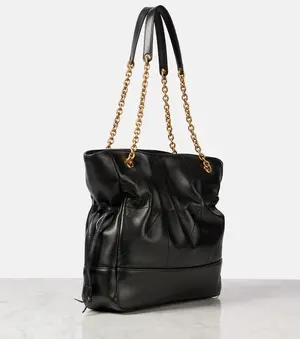 Saint Laurent Jamie Small Leather Shopping Tote Bag - Black