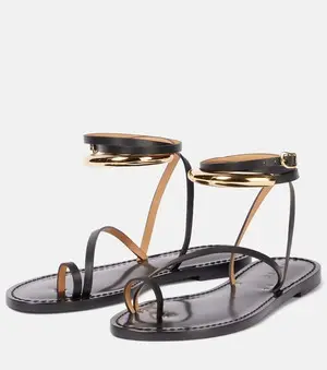 AMANU Kalahari Leather Sandals - Black
