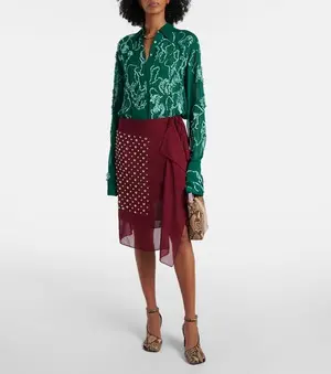 Dries Van Noten Embellished Semi-sheer Shirt