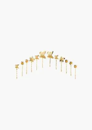 JENNIFER BEHR Farasha Bobby Pin Set - Gold