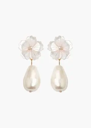JENNIFER BEHR Carlla Dangle Earrings - Mother Of Pearl