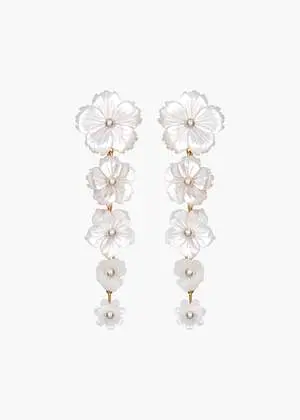 JENNIFER BEHR Chelsey Flower Dangle Earrings - Mother Of Pearl