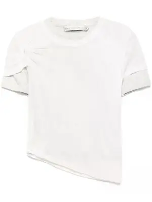 Christopher Esber Sheer Ribbed T-shirt - White
