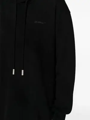 Off-White Logo-print Hoodie Dress - Black