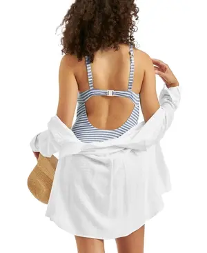 RIPE MATERNITY Dune Stripe One Piece - Blue
