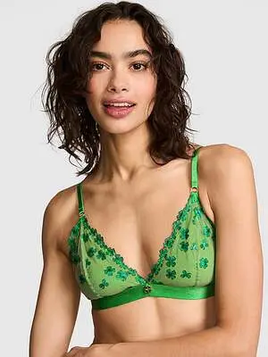 Pink Wink Wink™ Unlined Triangle Bralette - Green
