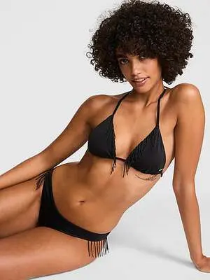 Pink Triangle String Bikini Top - Multicolored