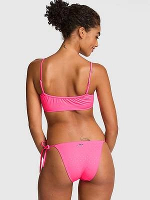 Pink Side-tie Bikini Bottom - Pink